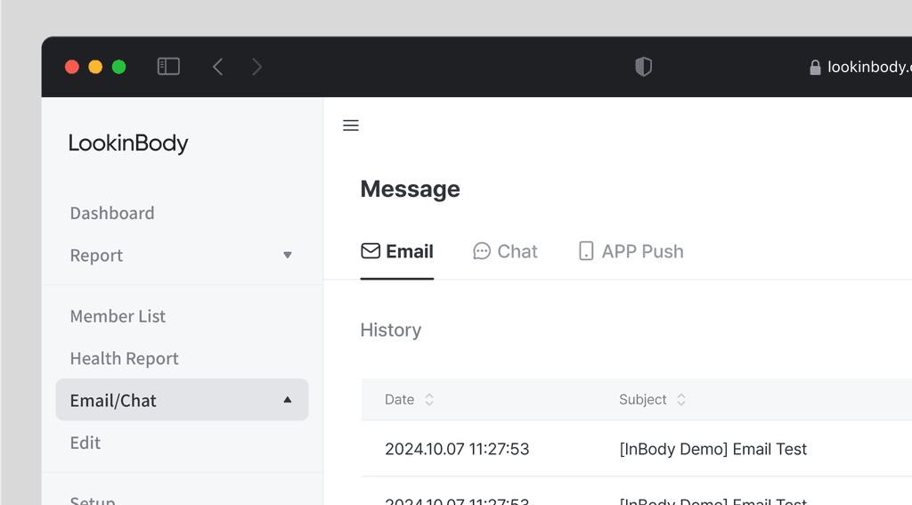 InBody USA | LookinBody Web Cloud Database Management
