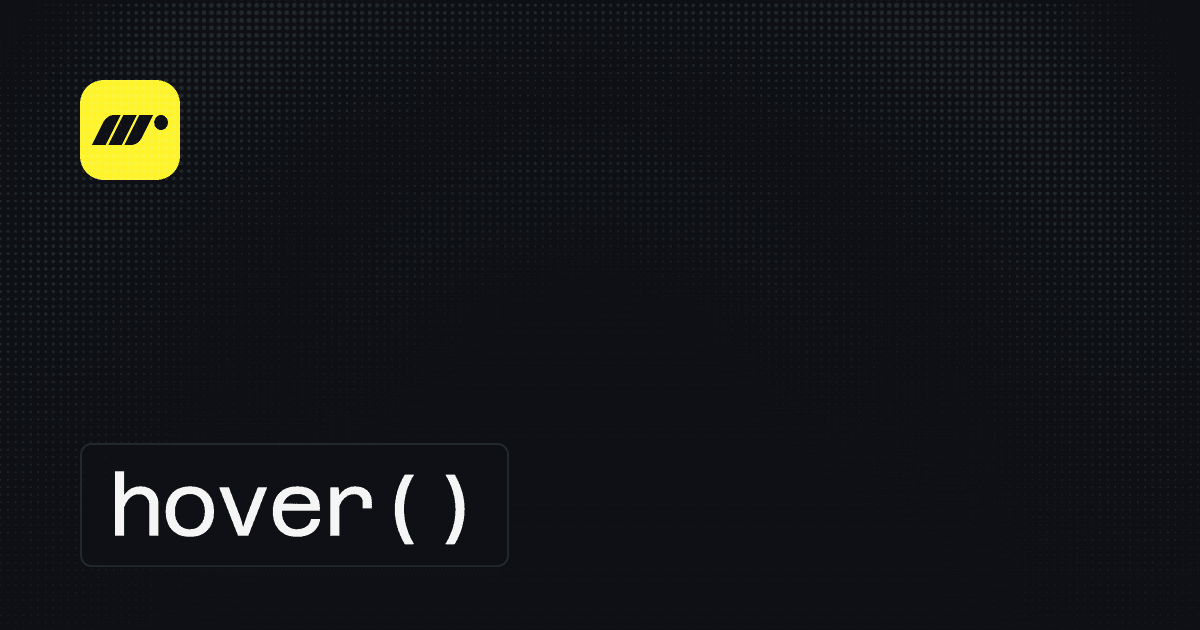 hover() — Hover-triggered animations | Motion
