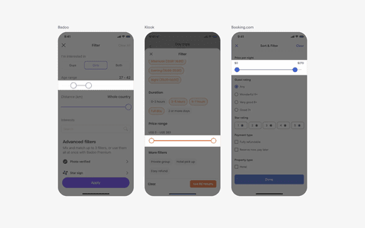 Slider UI Design: Best practices, Design variants & Examples | Mobbin ...