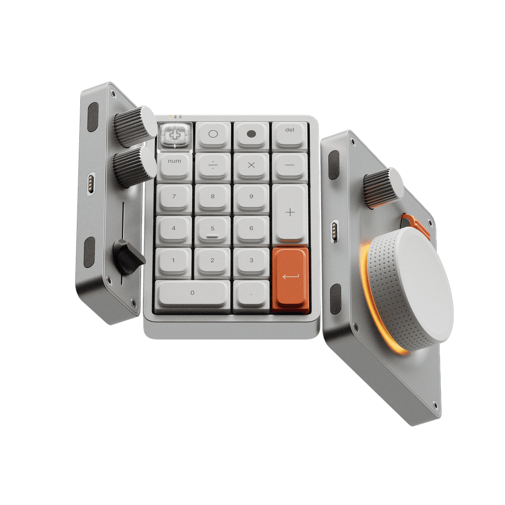 KNOB / k.no.b.less / numpad peripheral with magnetic attachments