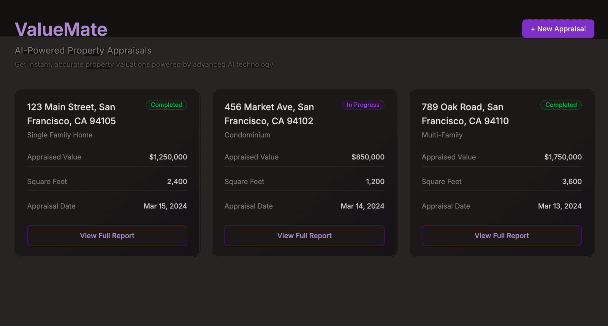 ValueMate | AI Appraisals