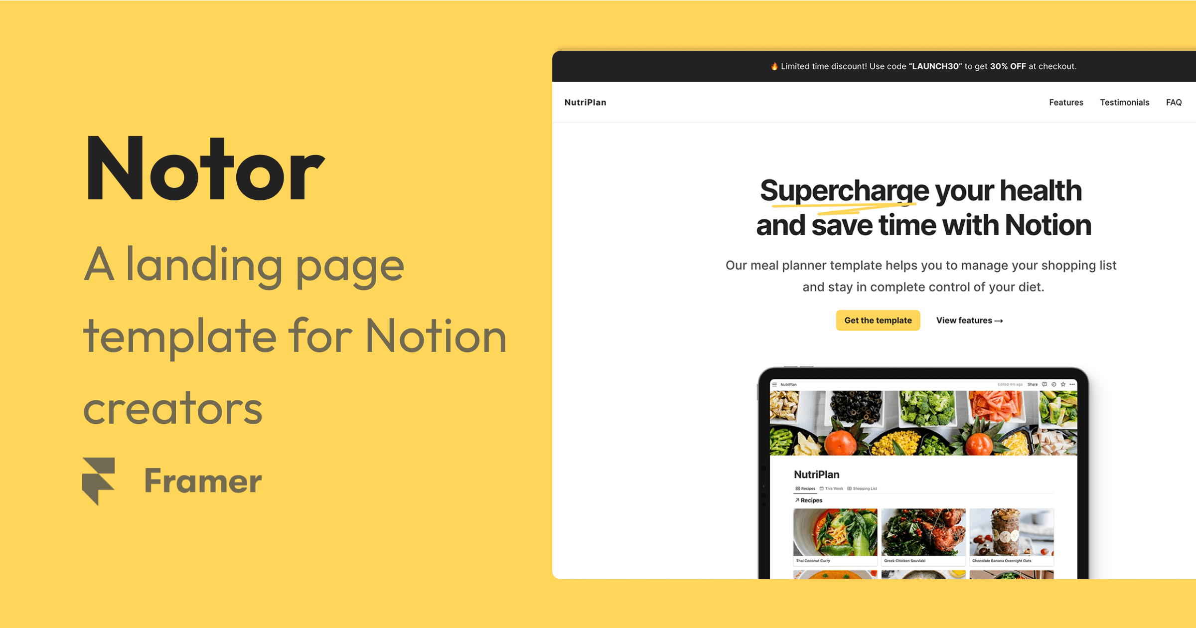 Unleash The Power of Notion as a VC - Notor - A landing page template for Notion creators