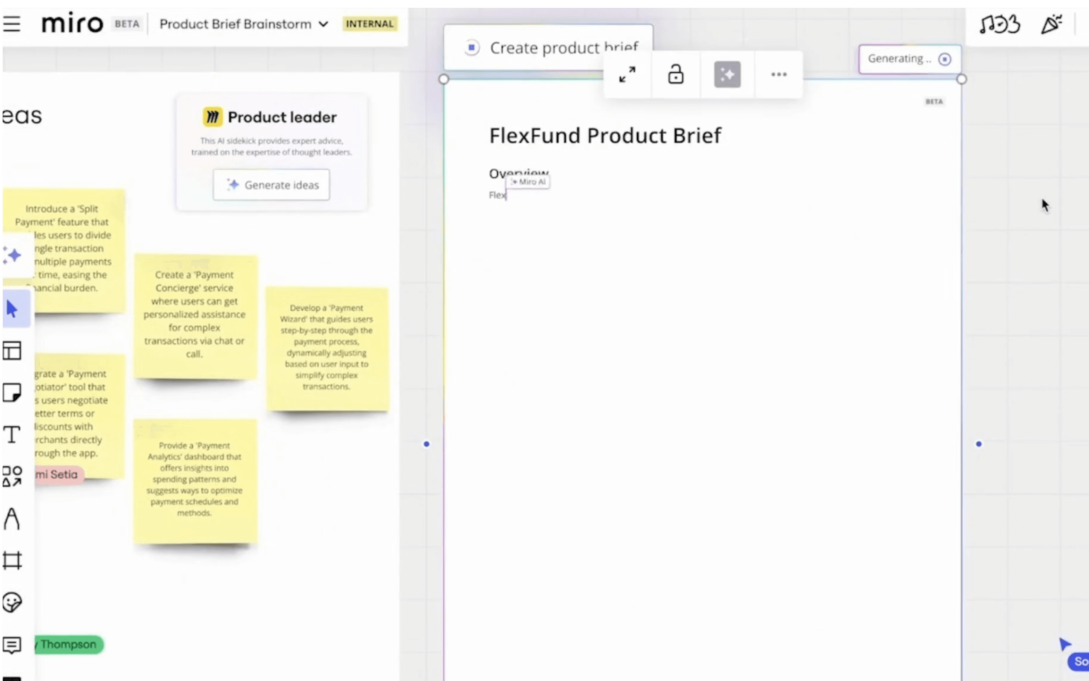 Miro's AI shortcuts - Assistive AI-UX Interaction | #1 library of AI-UX interactions | All