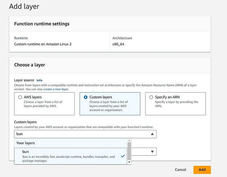 How to deploy Bun.js in AWS Lambda? - CodeStax.AI