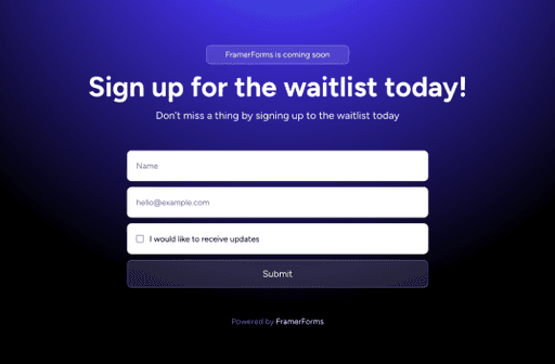 FramerForms | Custom forms in Framer