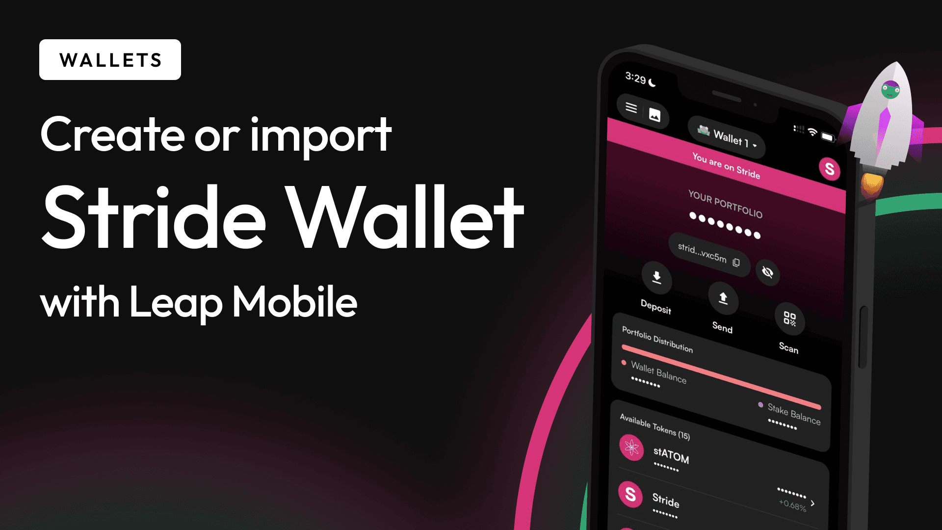 How to Create a Stride Mobile Wallet using the Leap Wallet Mobile App?