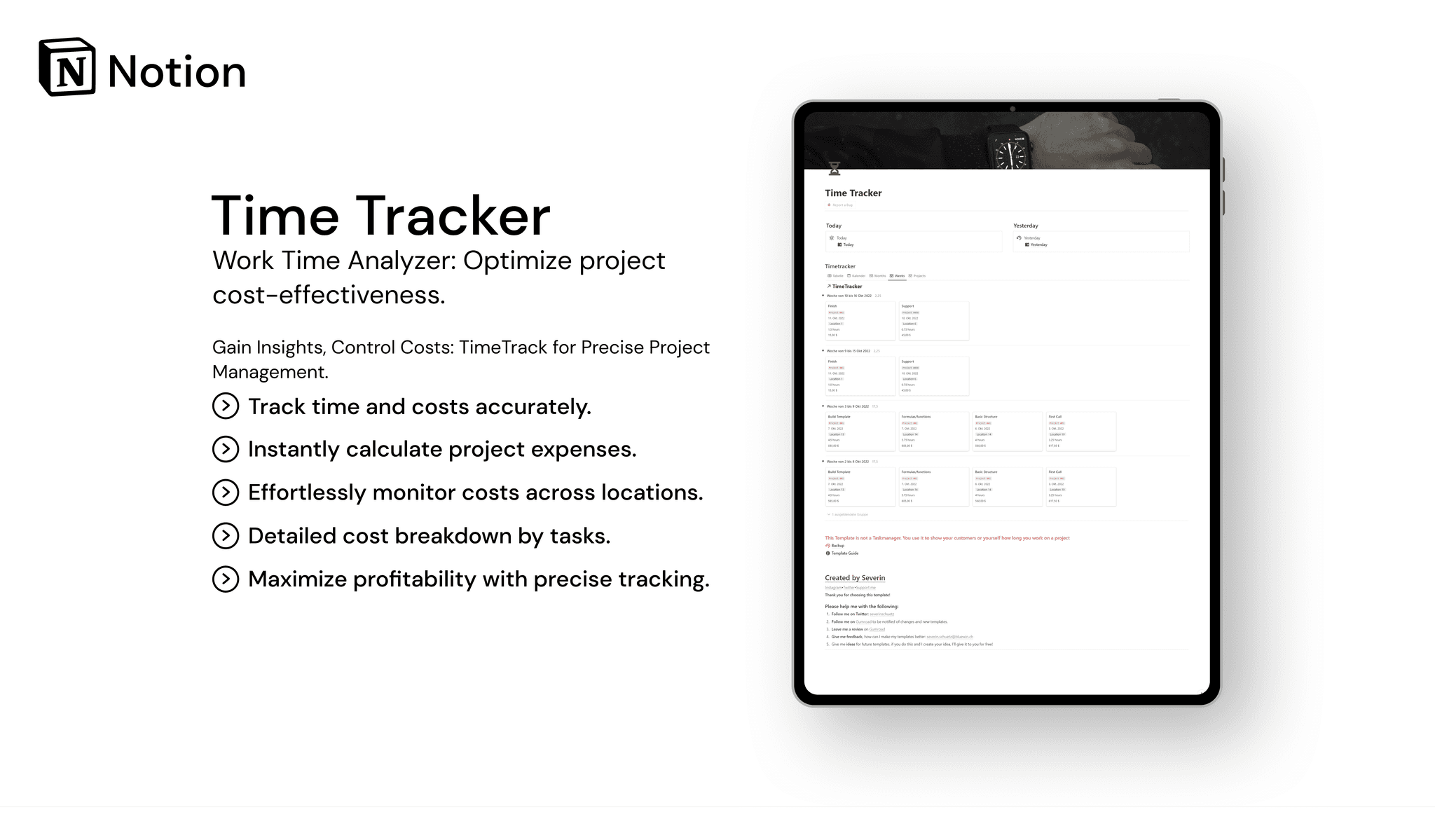 9 Notion Time Tracker Templates for 2025 - Solt Wagner