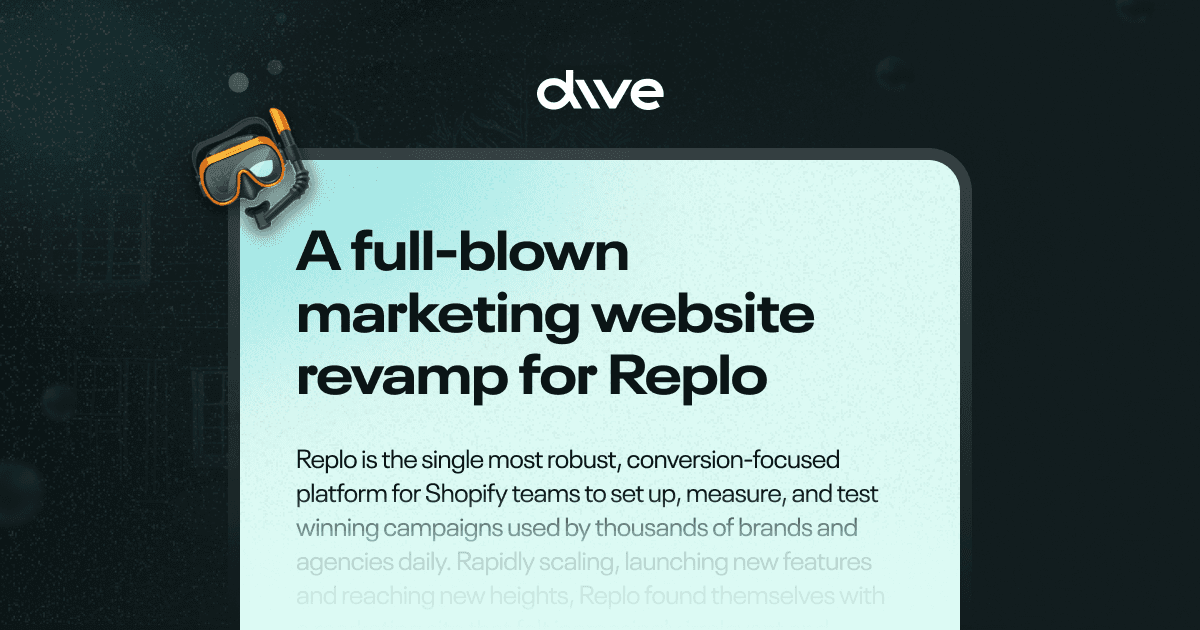 🤿 Dive Club | Redesigning Replo from the ground up