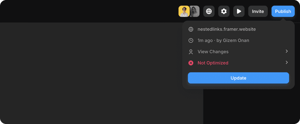 How To Fix Nested Links Optimization Warning — Framer Help