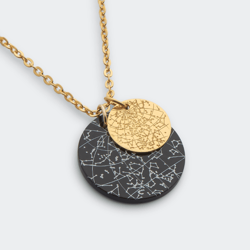 Night Sky 18k Gold Vermeil Star Map Necklace