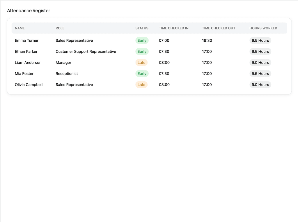 Attendance Tracker - Effortless attendance tracking.