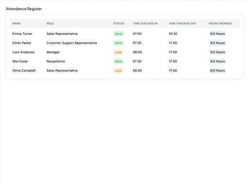 Attendance Tracker - Effortless attendance tracking.