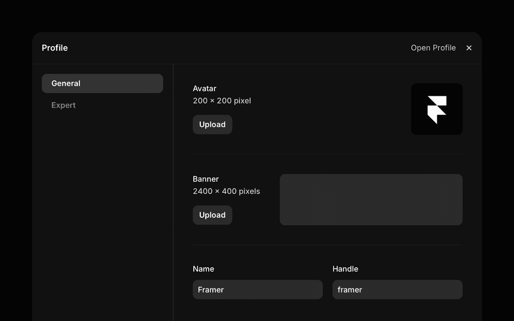 How to use the Framer Creator Dashboard - Framer Help