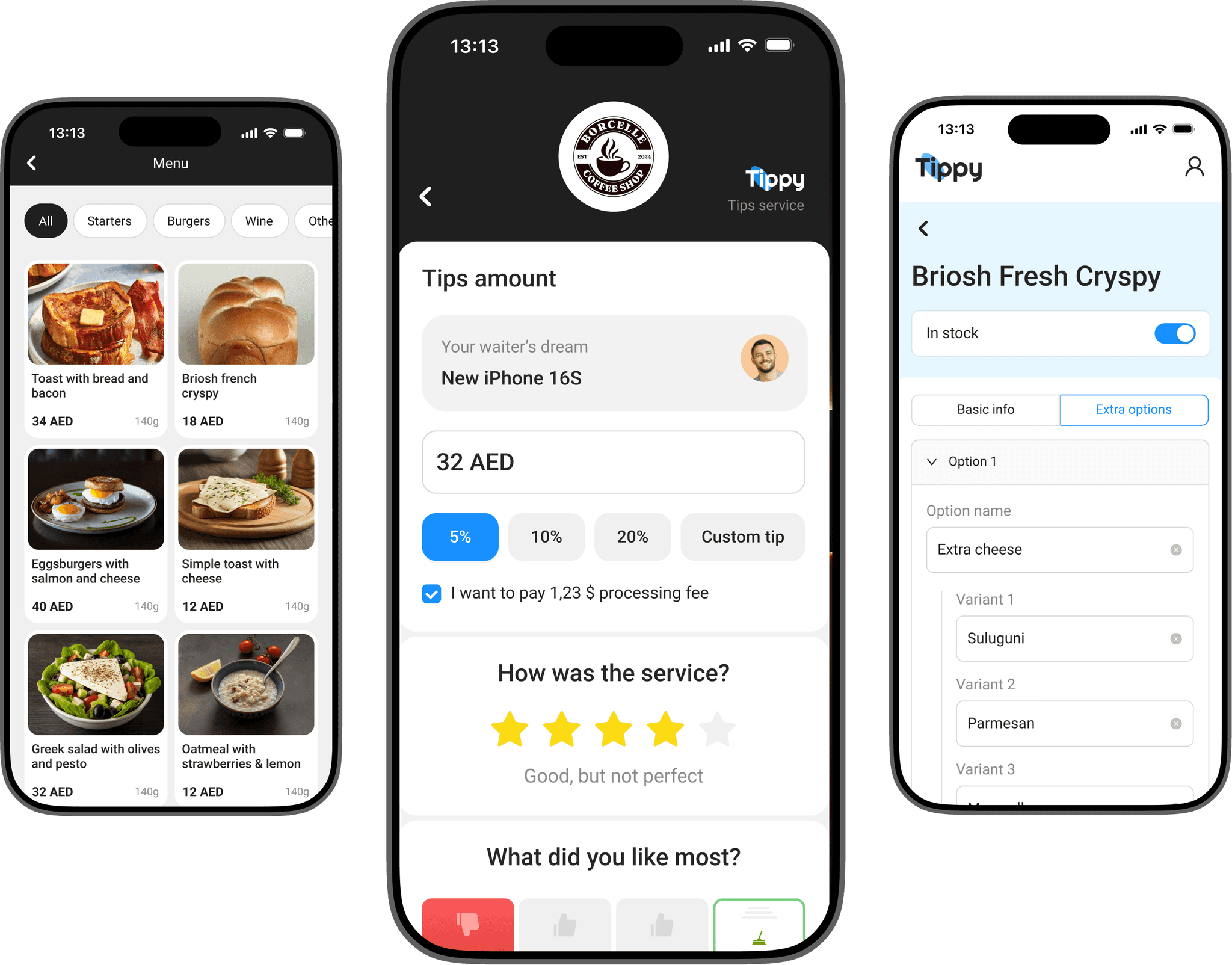 Tippy — smart tips & menu in one tap