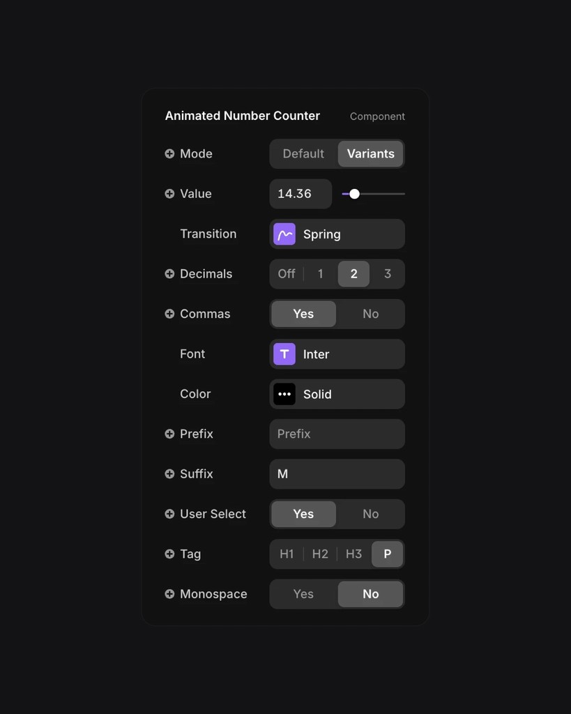 Animated Number Counter in Framer — Framer Resource