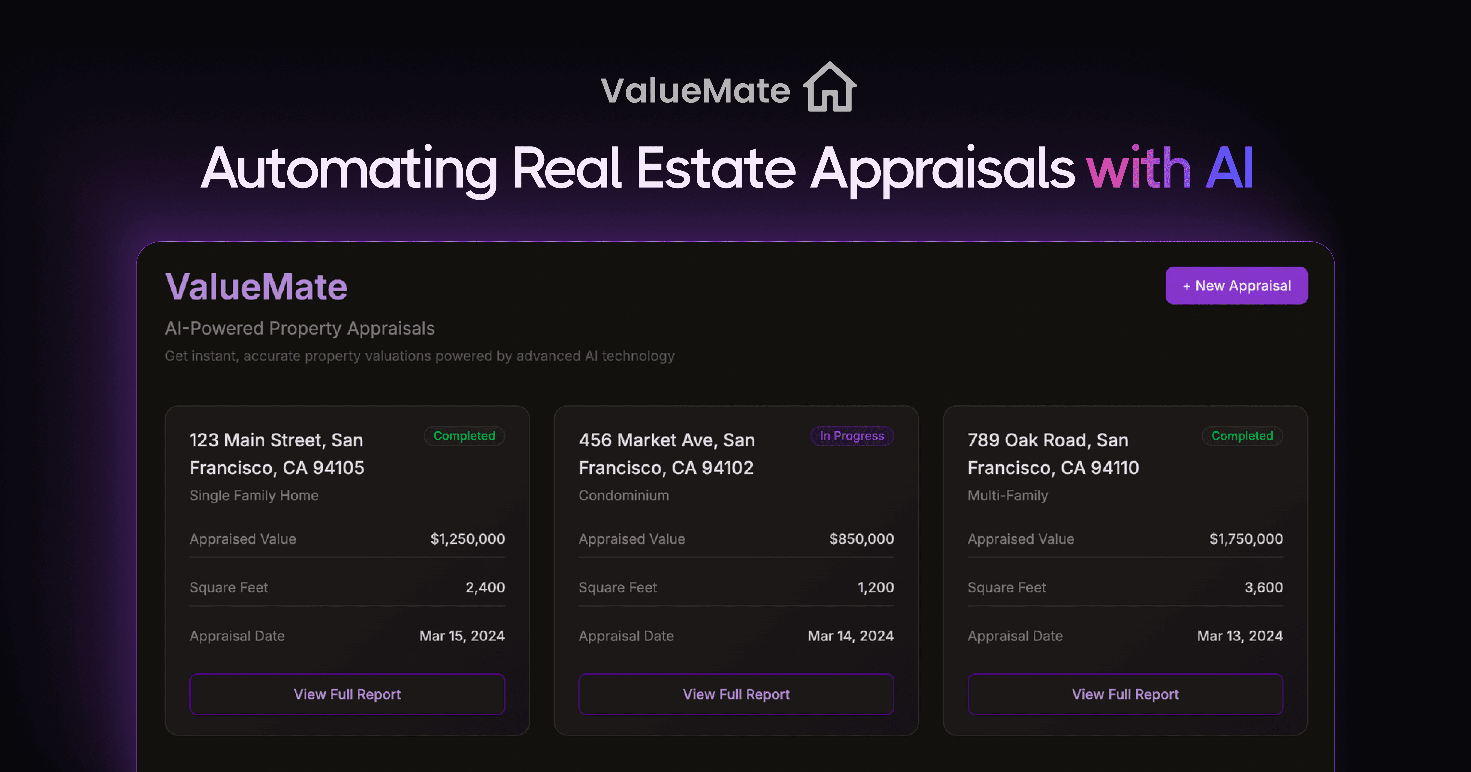 ValueMate | AI Appraisals