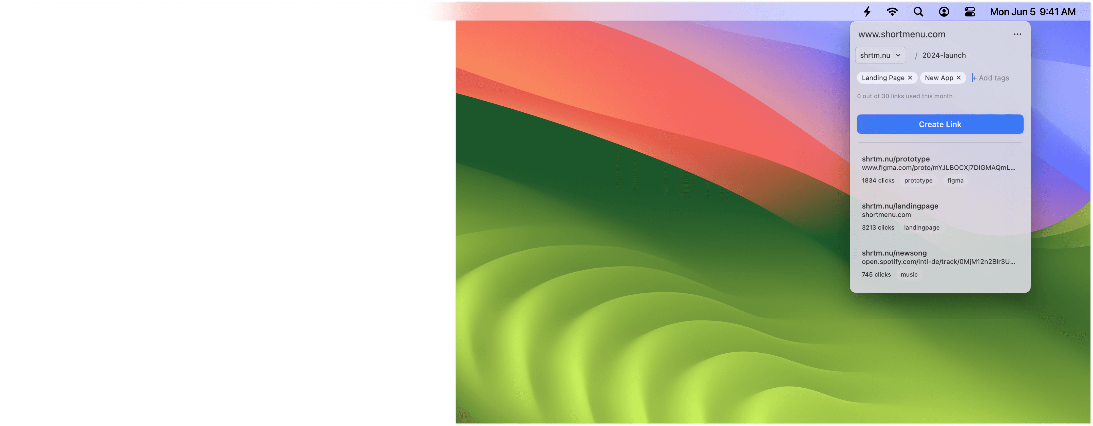 Short Menu – Powerful URL Shortener
