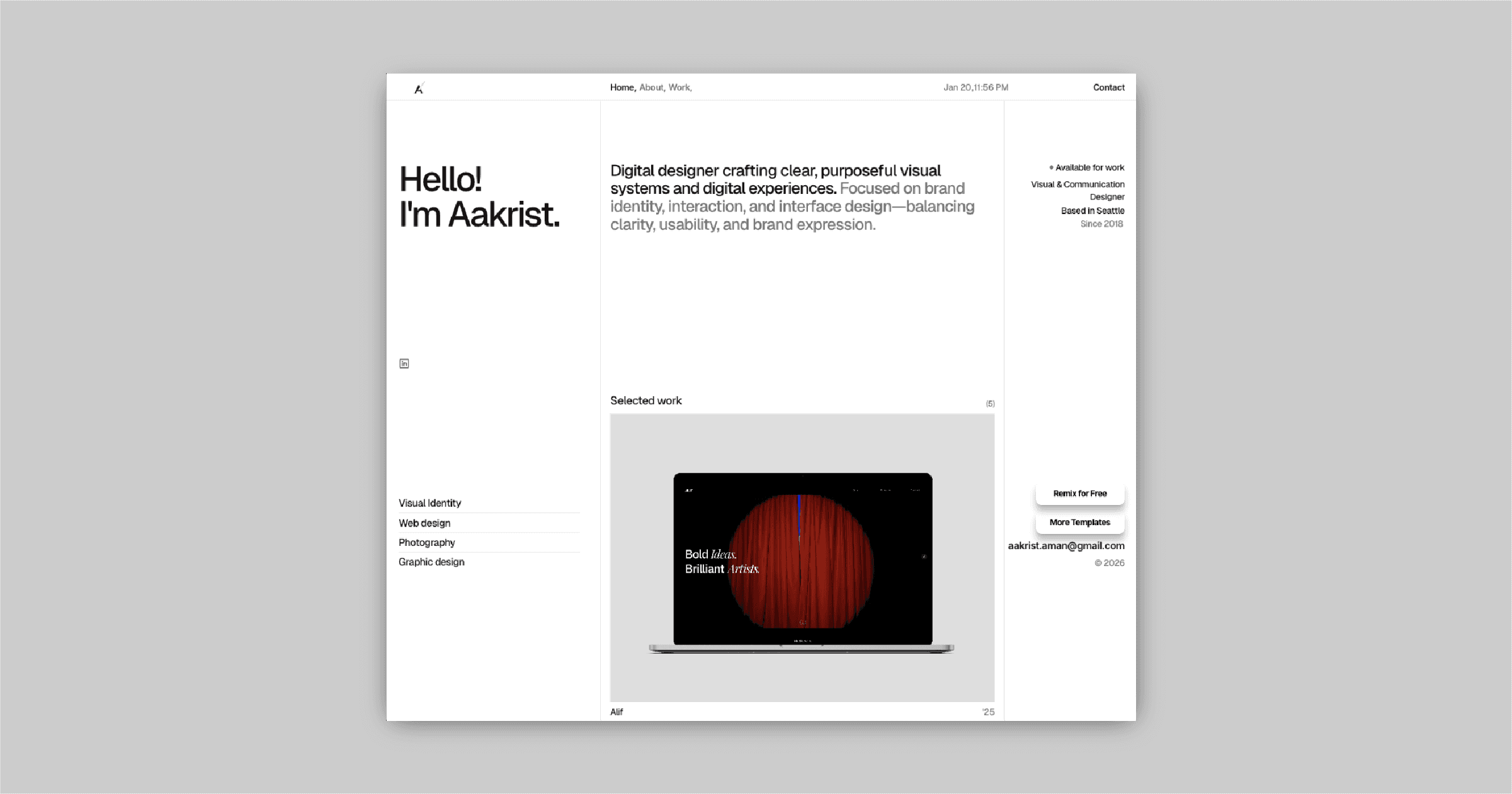 Aakrist Aman - Design Portfolio