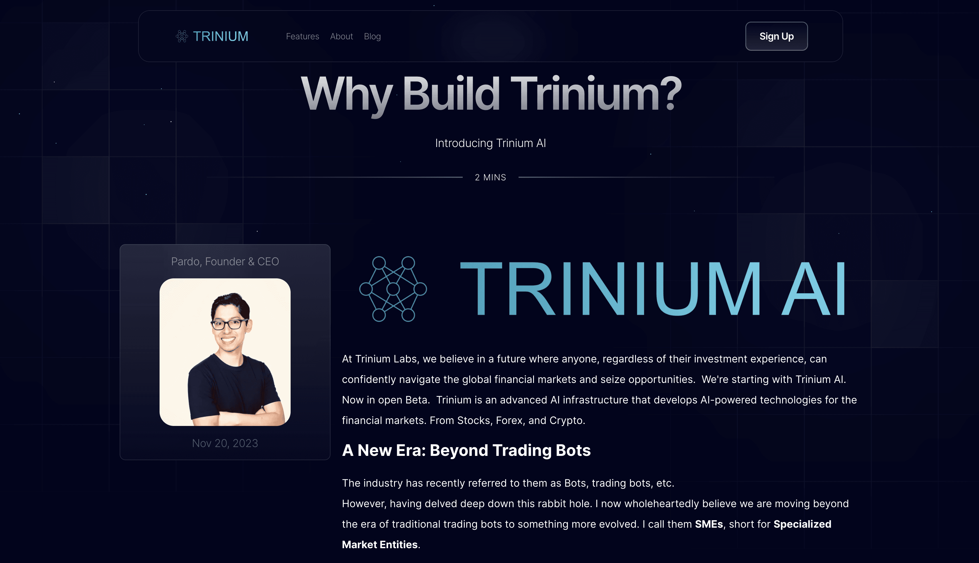 Why Build Trinium? - Trinium AI