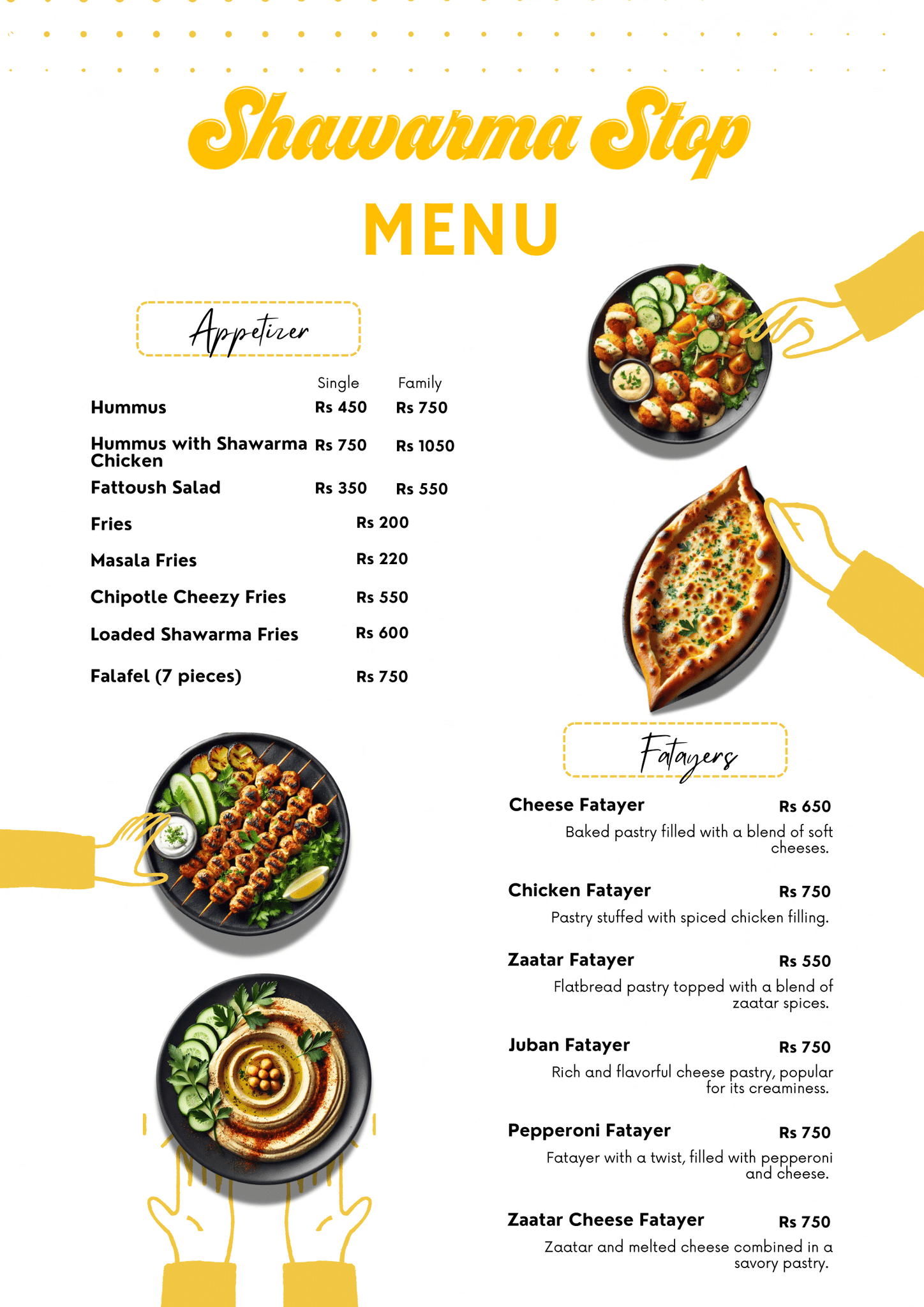 Shawarma Stop - Menu