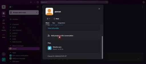 How to Add Someone to a Slack Conversation - 1 minute video guide