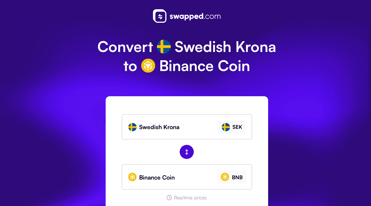 Convert Swedish Krona (SEK) to Binance Coin (BNB)