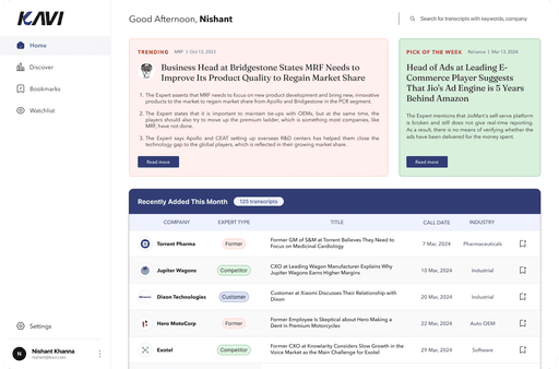 KAVI - Primary Research On-Demand