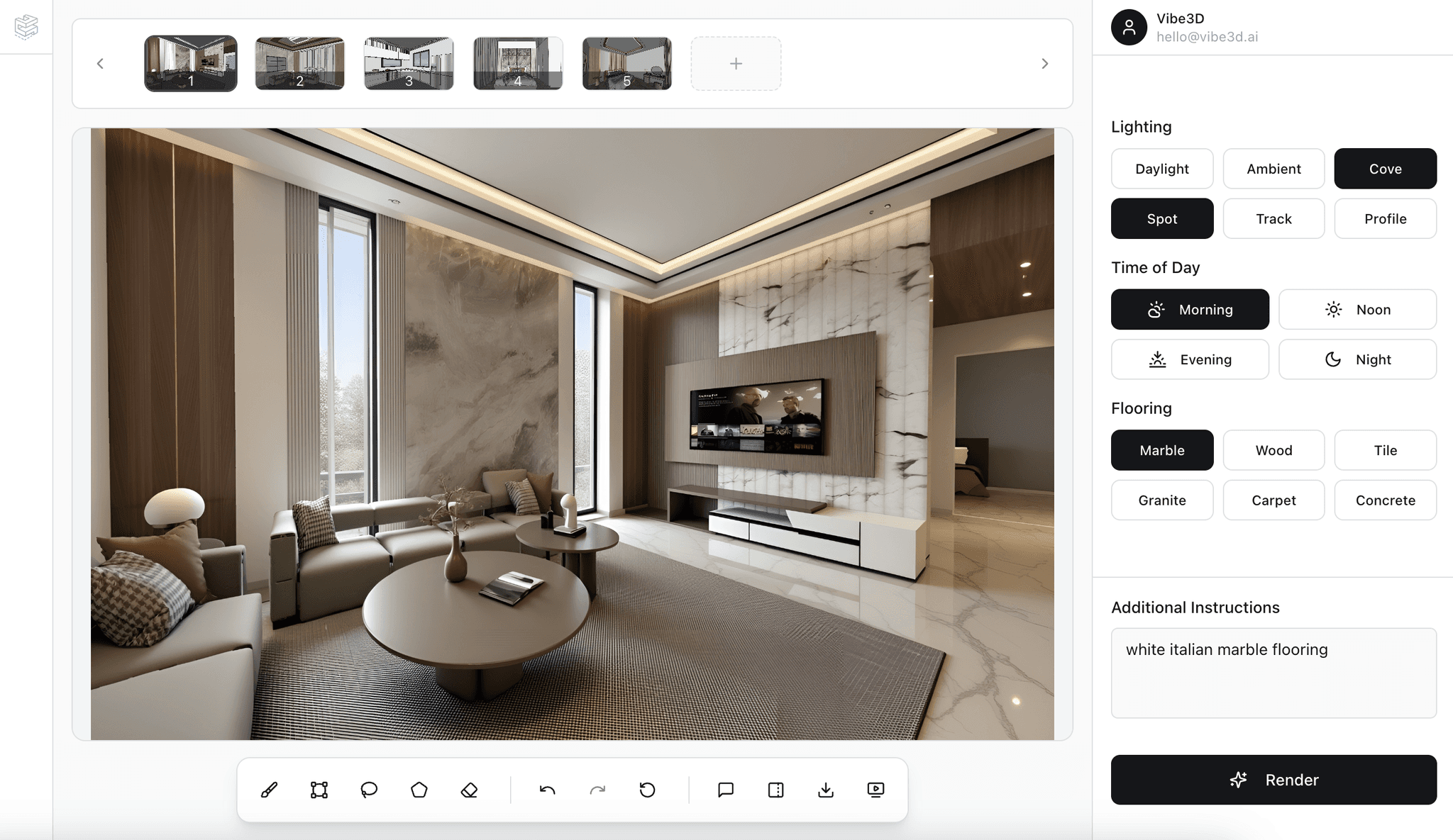 AI Rendering | Sketch to 3D Render AI | Vibe3D