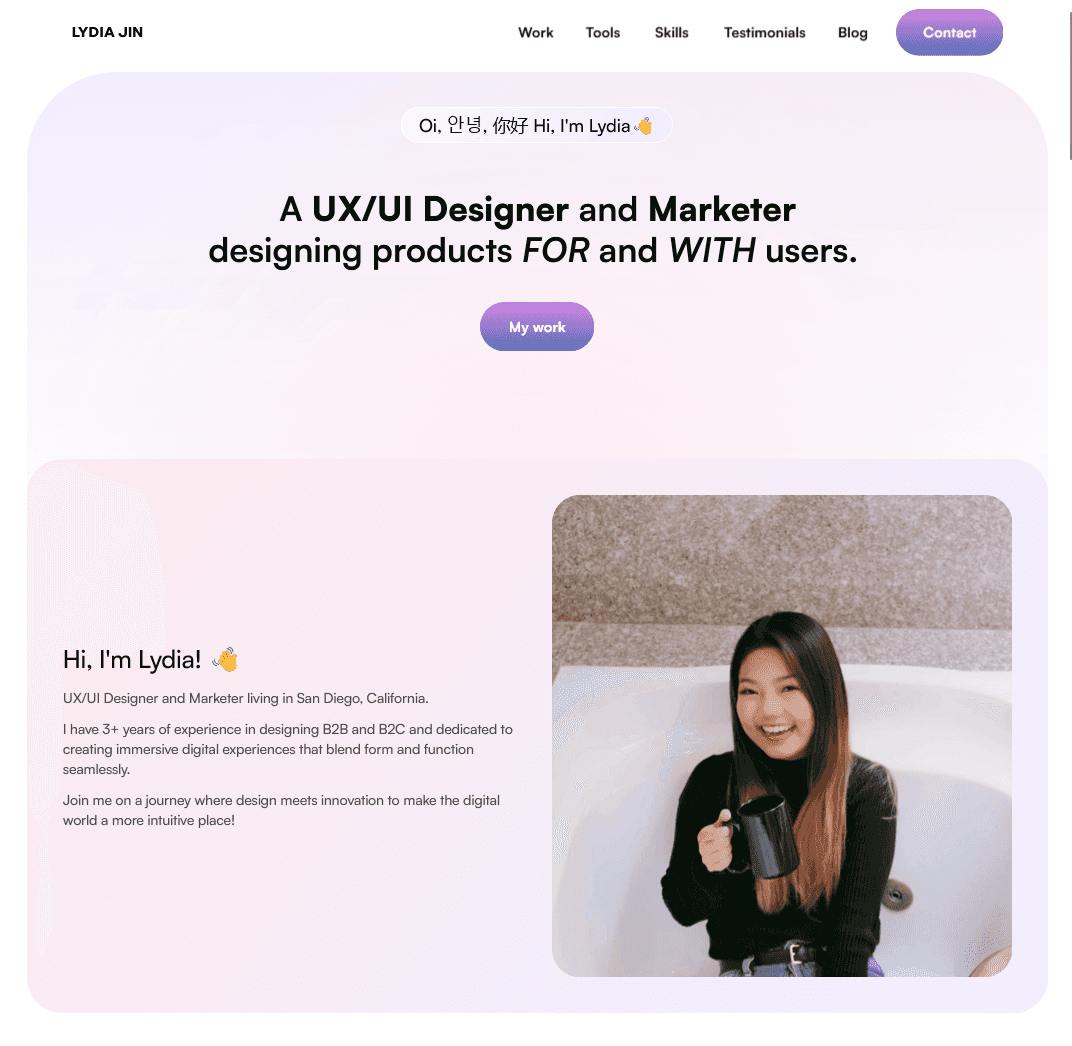 Lydia Jin - UX/UI Designer