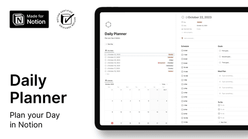 Notion Daily Planner for Free for Free by Solt Wagner