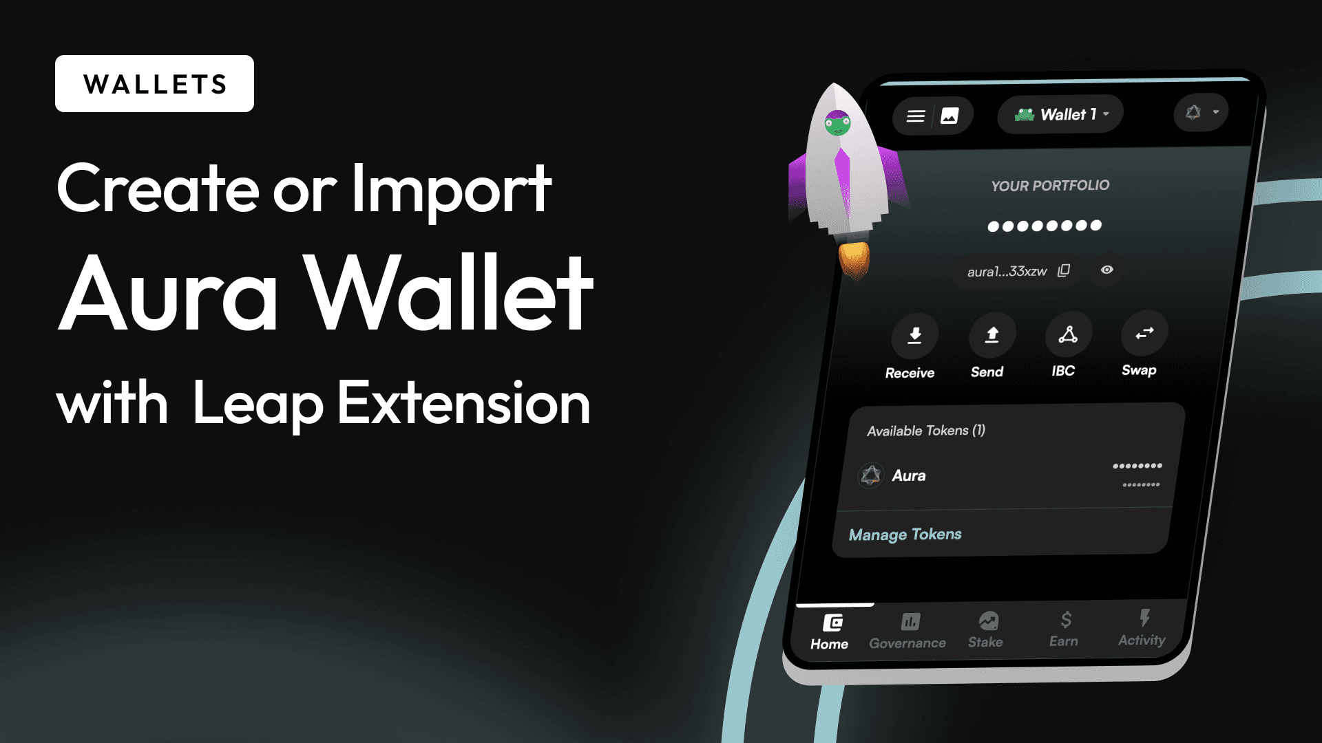 How to Create or Import an Aura Network Wallet Using Leap Wallet Browser Extension - Leap Wallet