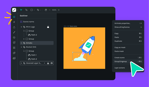 Lottie Creator is a web-based animation tool