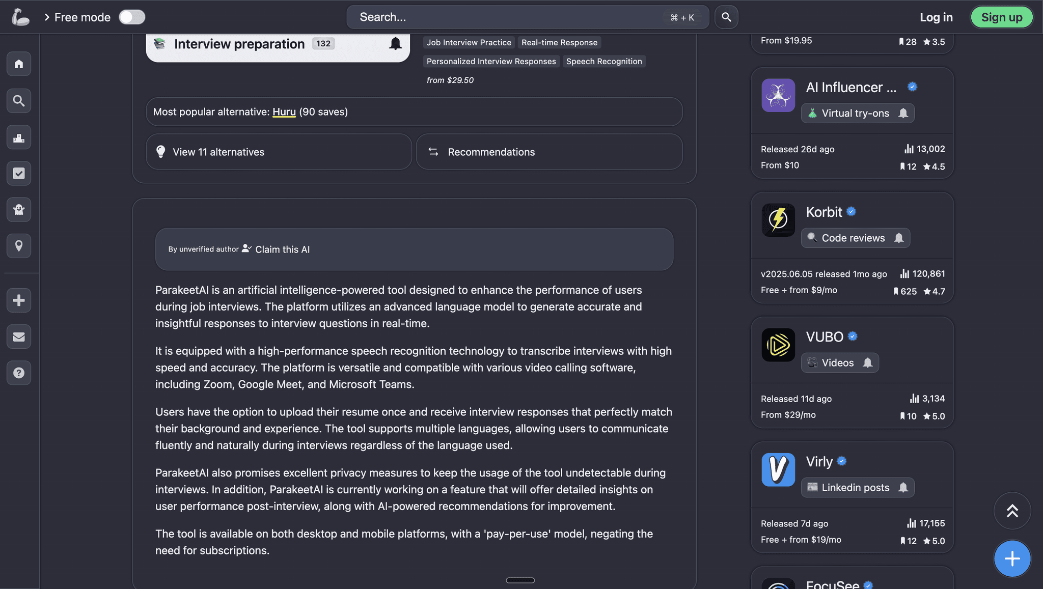Parakeet AI Review 2025 - Interview Sidekick - AI-Powered Interview Assistant