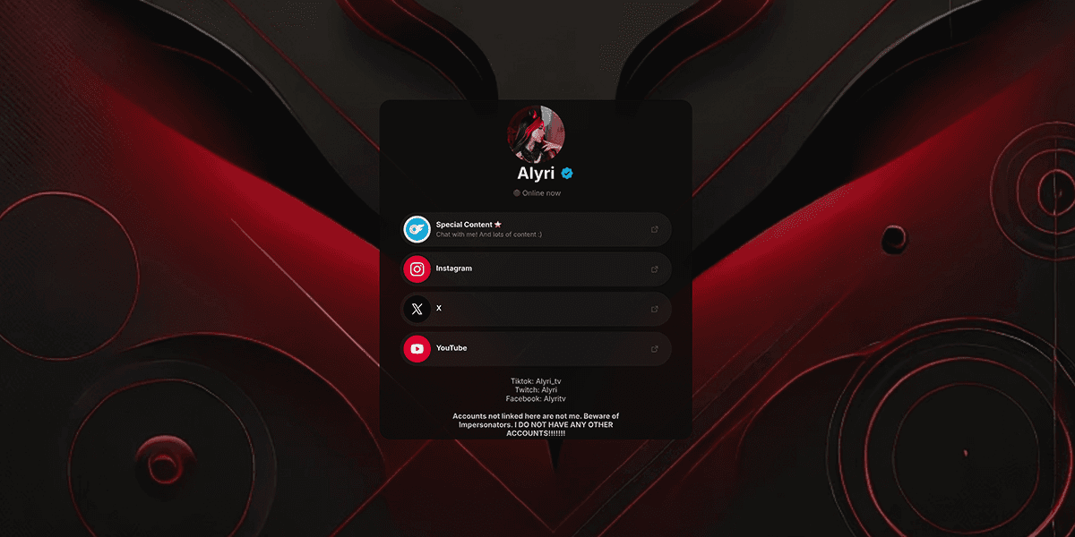 Alyri Social Links