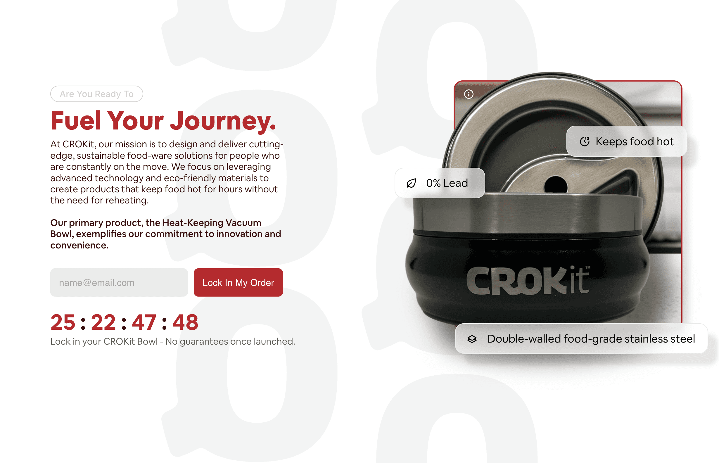 CROKit - Lock in the heat. Just open and eat.