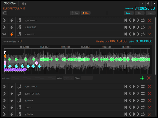 OSC See - Timeline Editor for OSC Commands