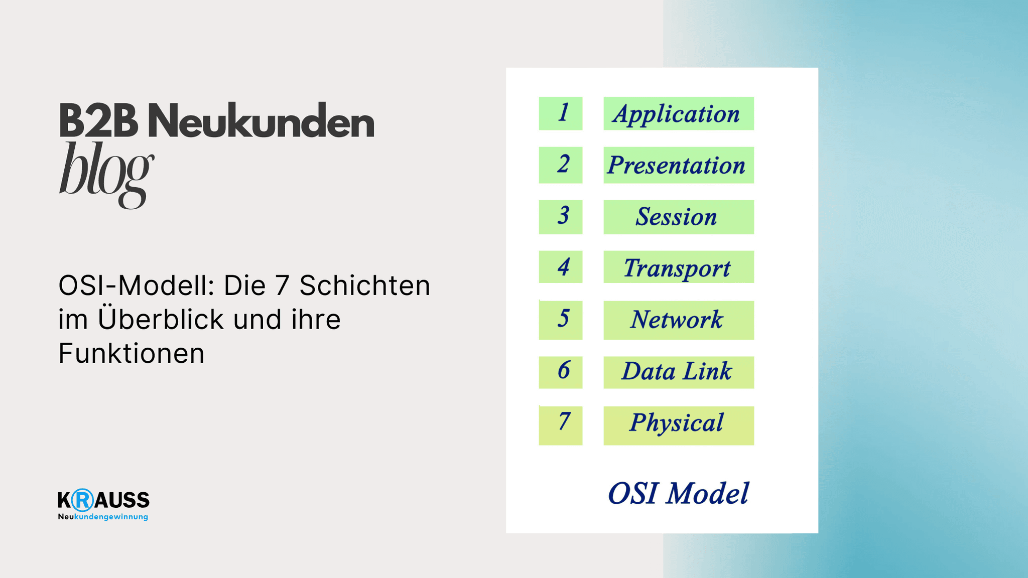 OSI-Modell: Die 7 Schichten im Überblick und ihre Funktionen