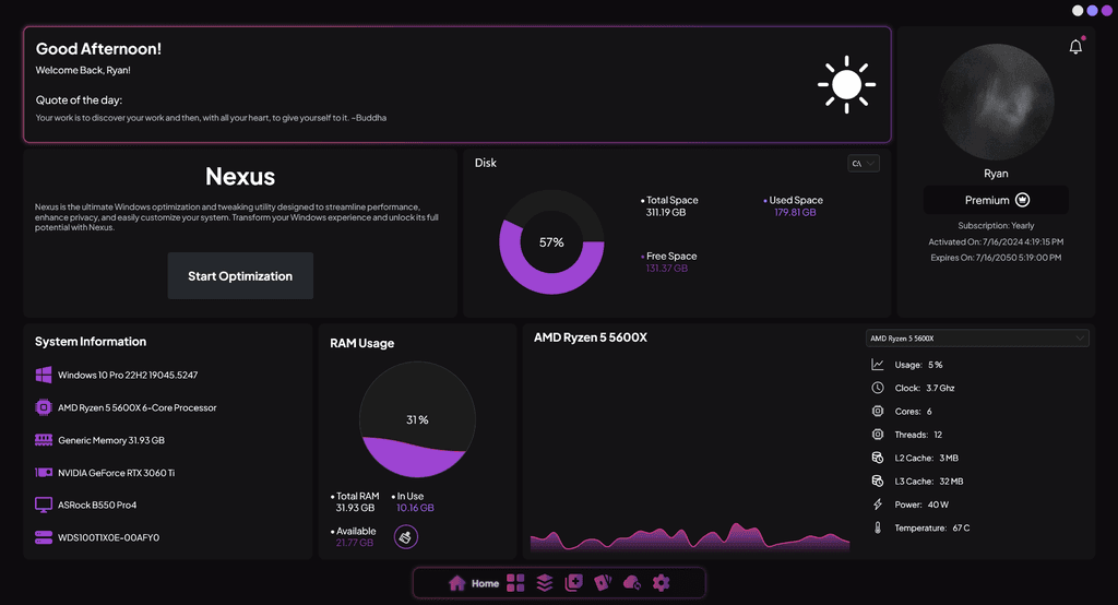 Nexus - The Ultimate PC Tweaking Utility