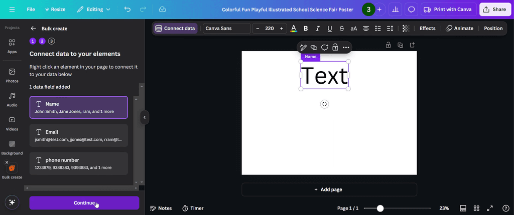 How to Bulk Create in Canva – Fast Content Generation - 1 minute video guide