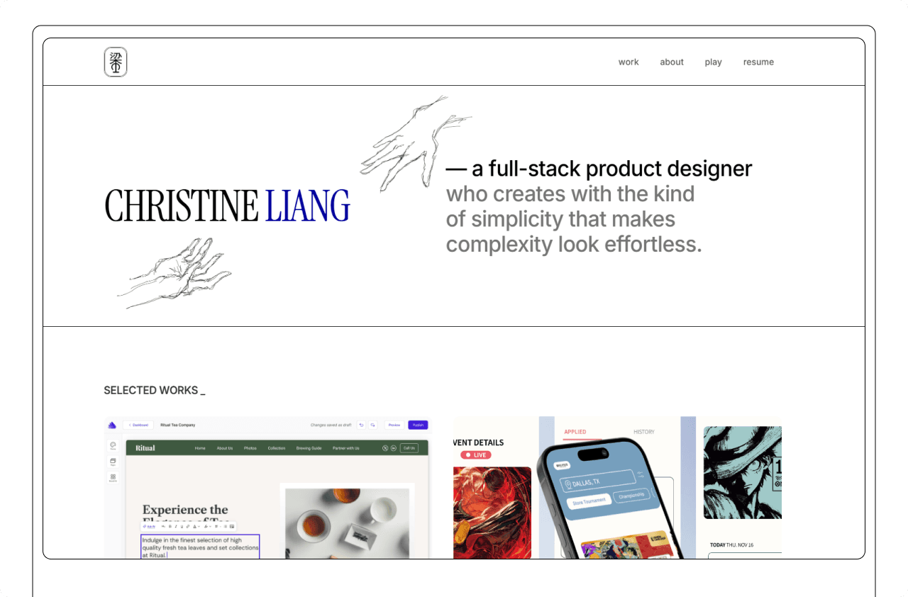 CHRISTINE LIANG | design