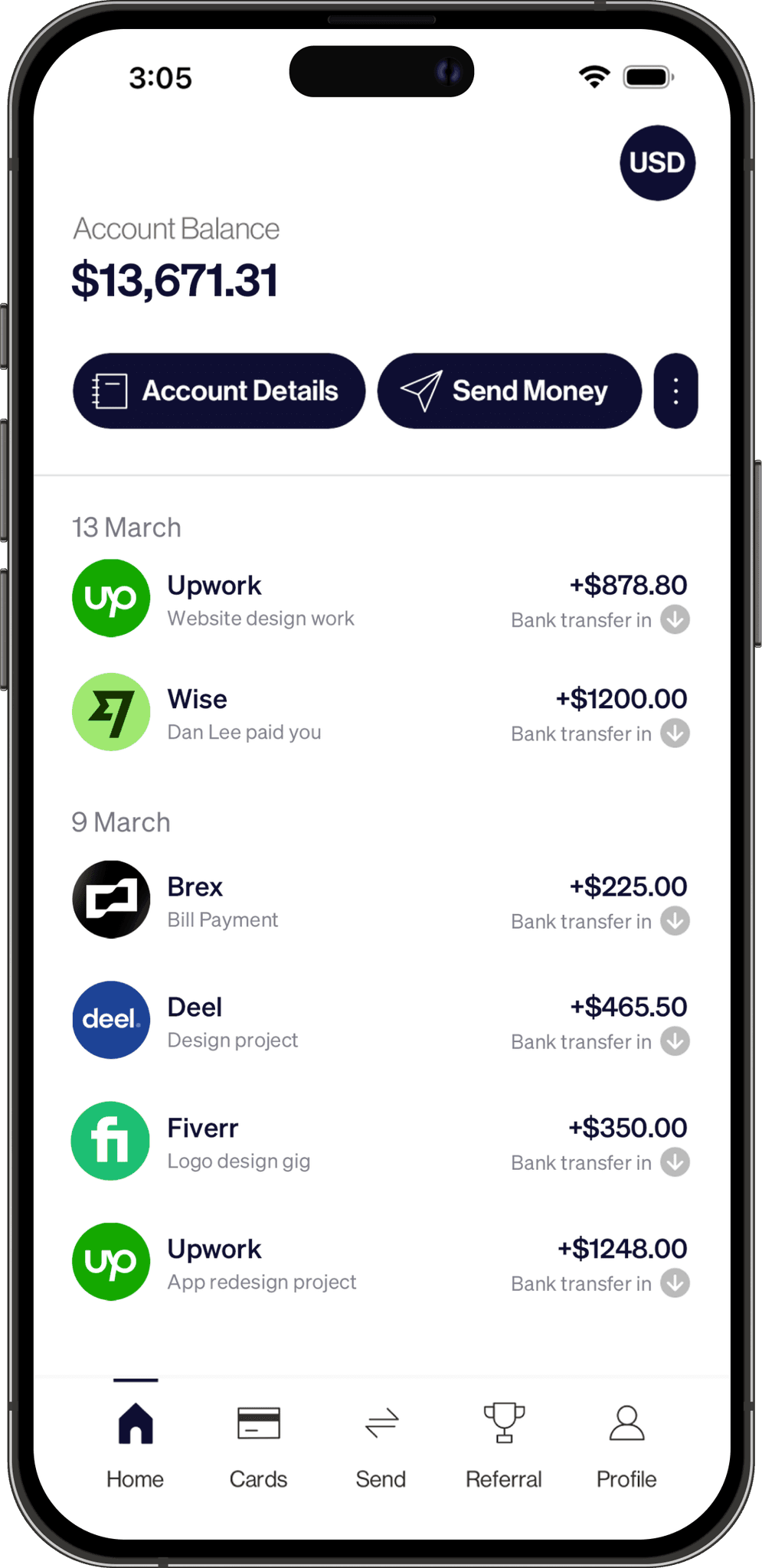 Elevate Pay - GLOBAL USD ACCOUNTS