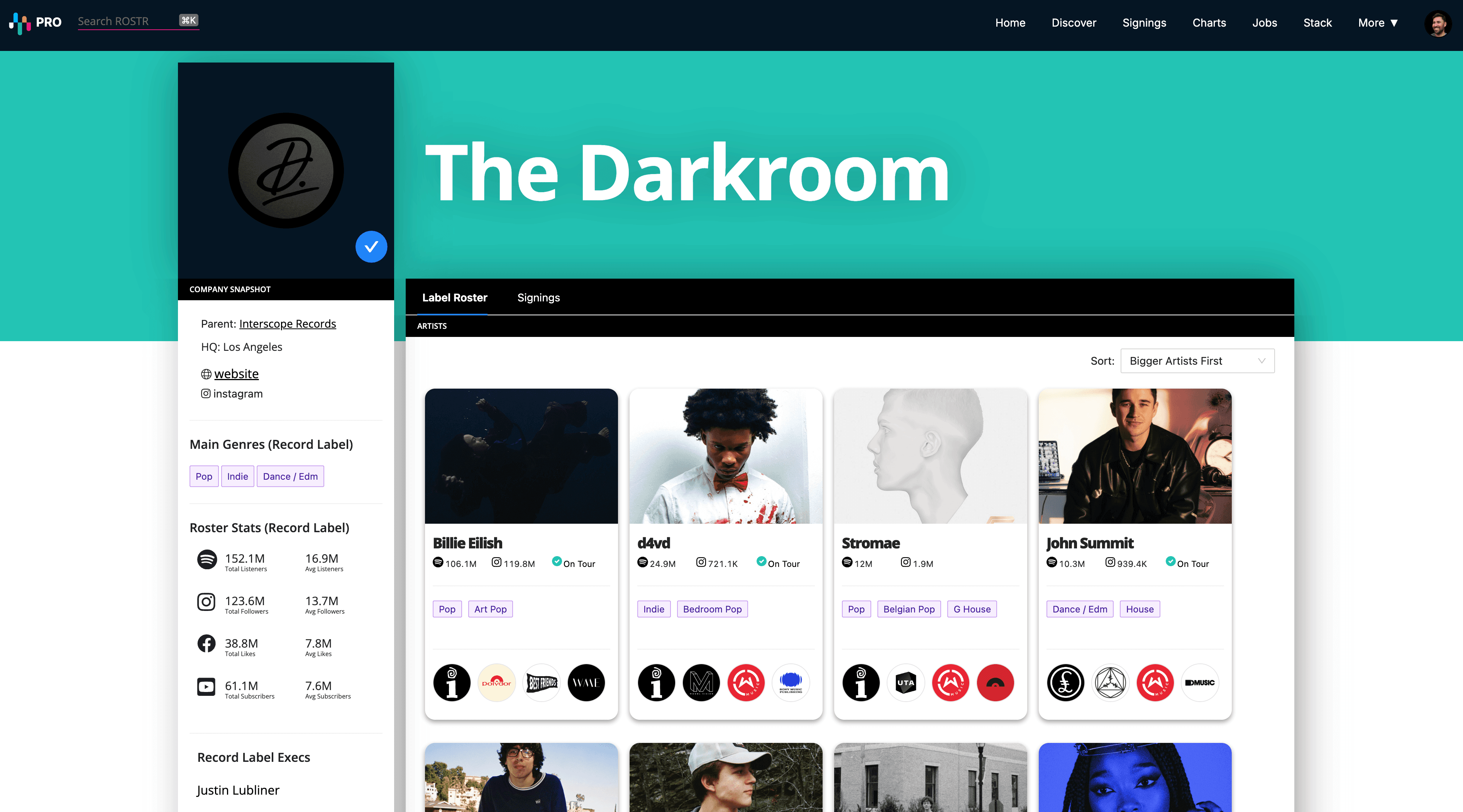 ROSTR - Music industry directory, contacts, data & jobs