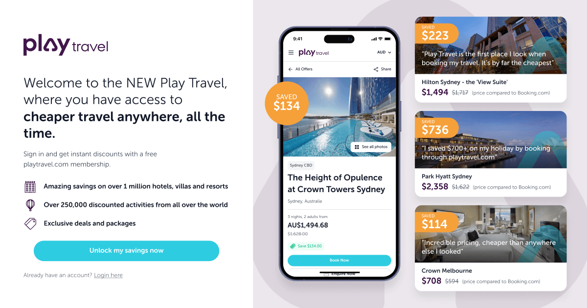 PLAY TRAVEL - VIP lounge of travel affordability. Exclusive travel prices