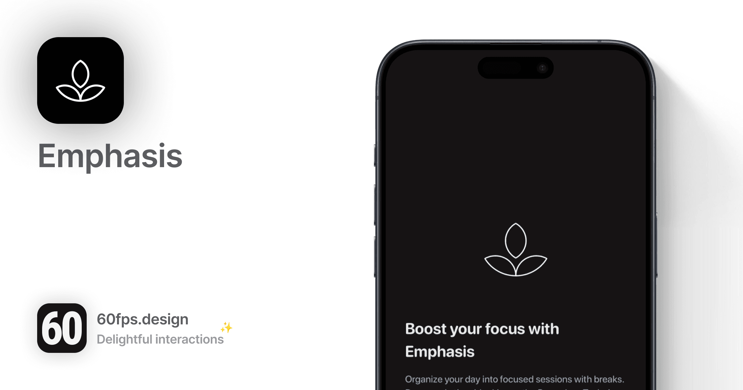 Emphasis iOS App UI/UX animation