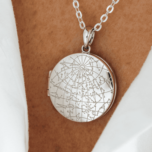 Night Sky Sterling Silver Star Map Locket