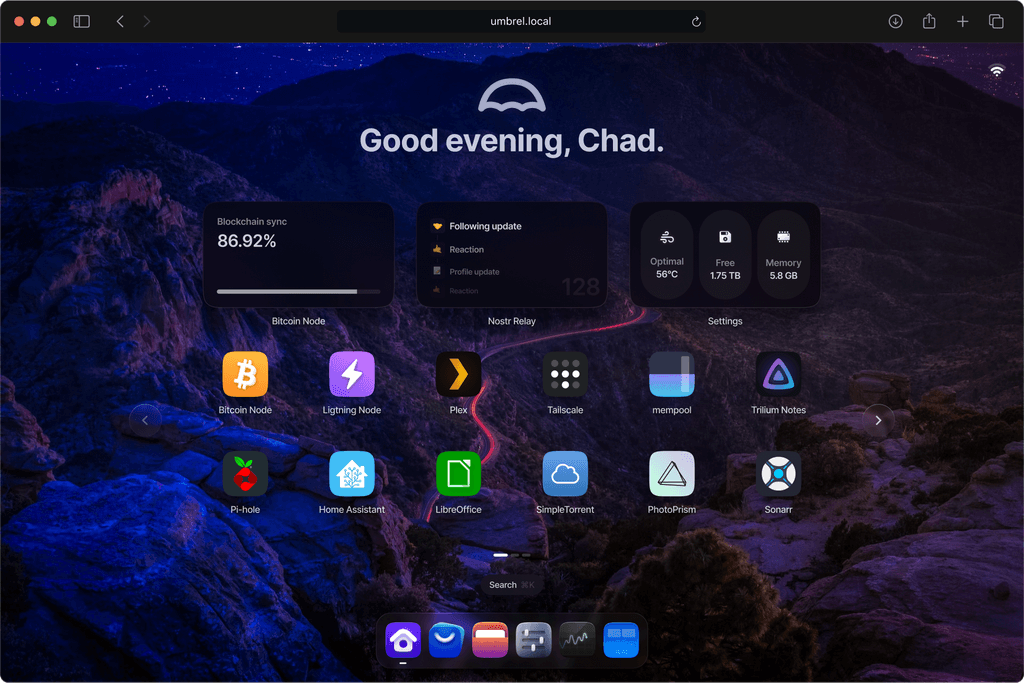 umbrelOS - An elegant OS for your home server
