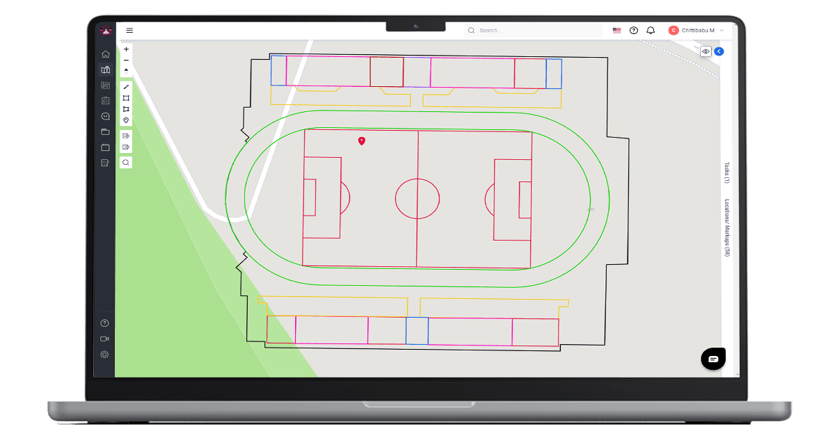 Your project site on a map that makes tracking and handling tasks a breeze