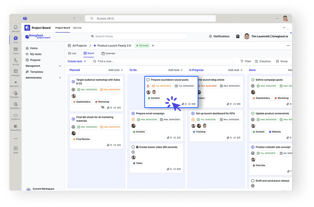 timeghost solutions - smart apps for Microsoft Teams