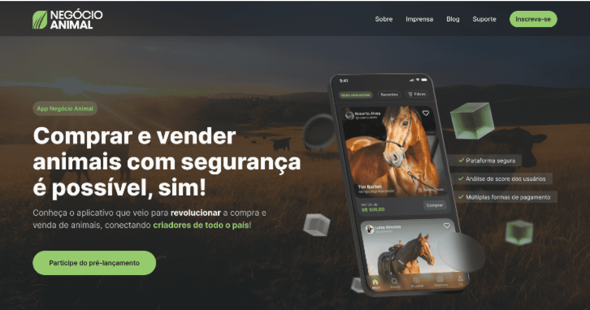 Negócio Animal - Solução para compra e venda de animais