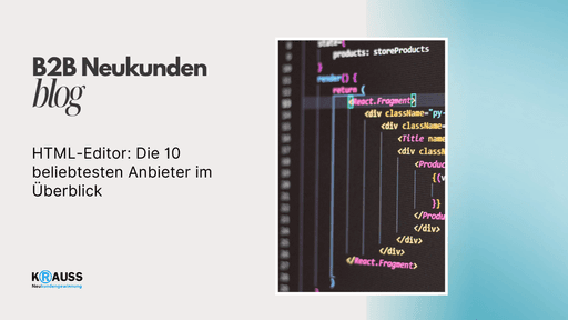 HTML-Editor: Die 10 beliebtesten Anbieter im Überblick